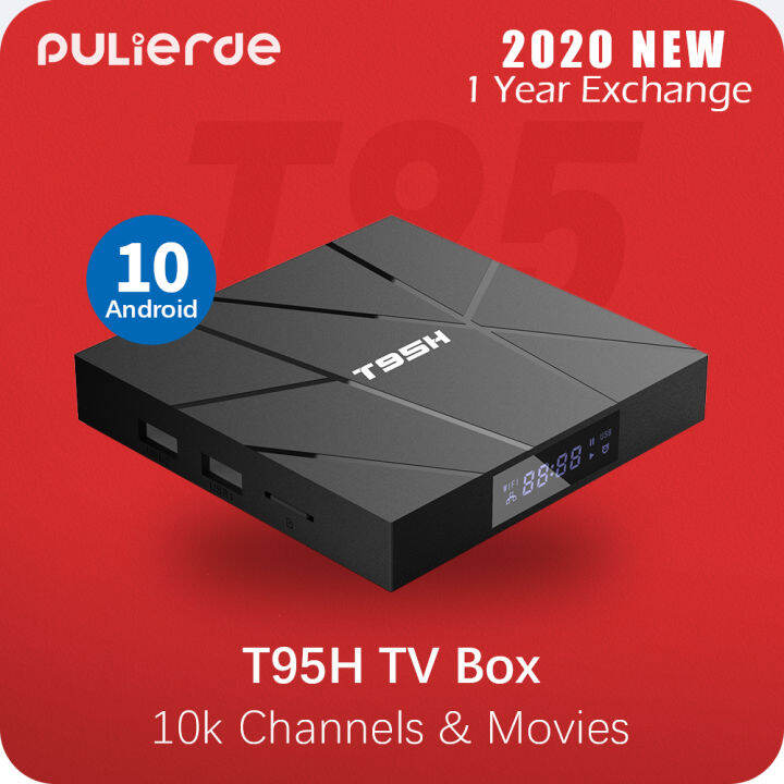 New T95H (Pre-install Channel/Movie Apps) 4GB 64GB Android 10 TV BOX H616 2.4Ghz Wifi 4K ...