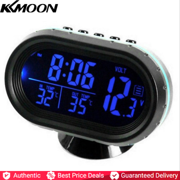 【COD/Ready】เธอร์-Mometer นาฬิกาดิจิตอล DC 12V รถยนต์นาฬิกา LED แสง ...