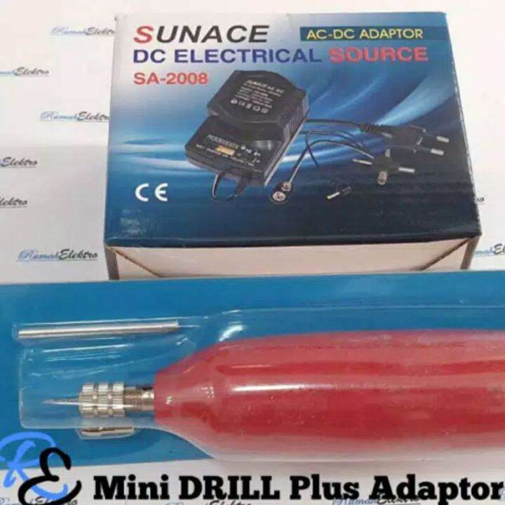 Drill Bor Mini Bor PCB Plus Adaptor AC - DC | Lazada Indonesia