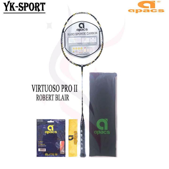 Raket Badminton Apacs Virtuoso Pro II Robert Blair Bonus Komplit Raket ...