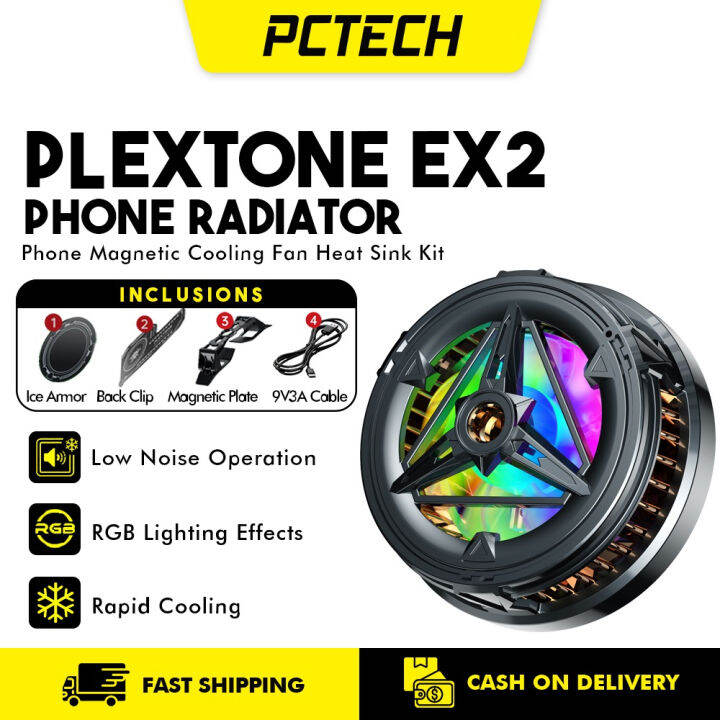 Plextone Ex2 Pro Heat Sink Mobile Cooling Fan Portable Phone Gaming ...