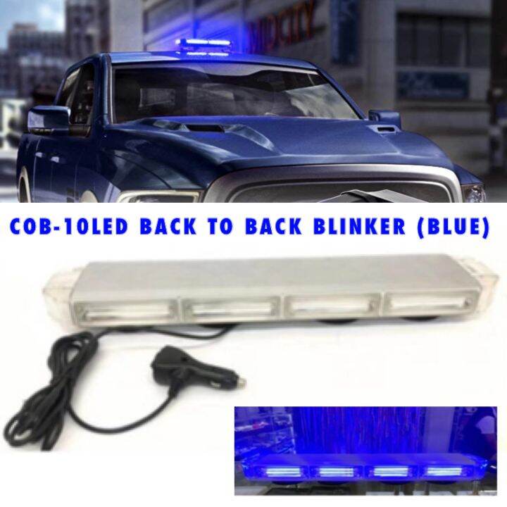 CPA 56cm Long COB-10 LED (BLUE) Mini Light Bar 12-Volt Roof Mounted ...