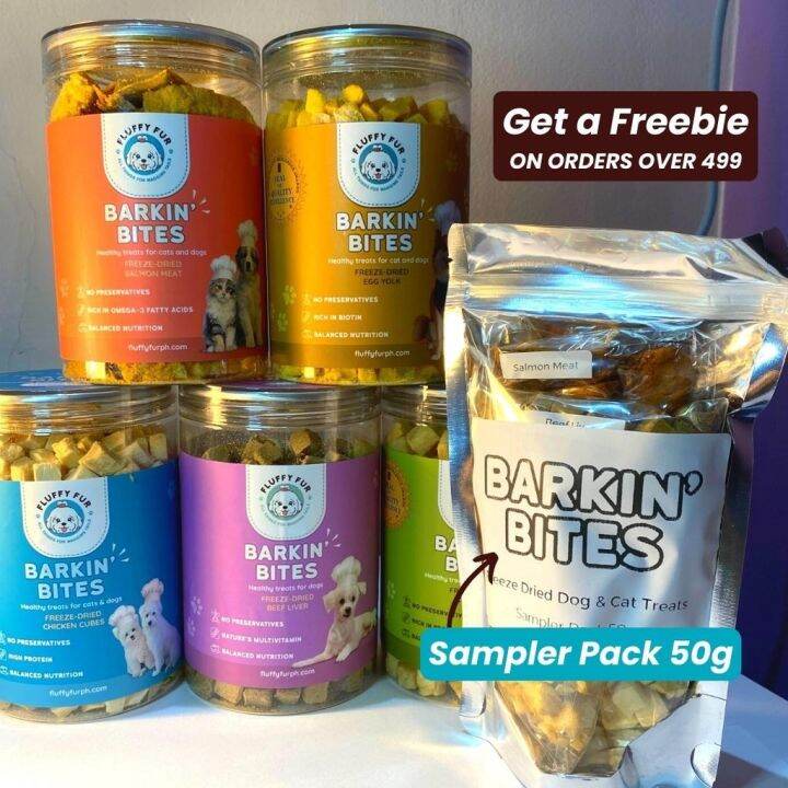 Barkin Bites Freeze Dried Treats Sampler Pack Assorted for Dog and Cat ...