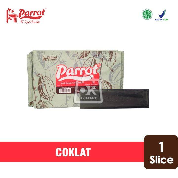 (1 Potong) Coklat Parrot Dark Compound / Chocolate Compound / Coklat ...