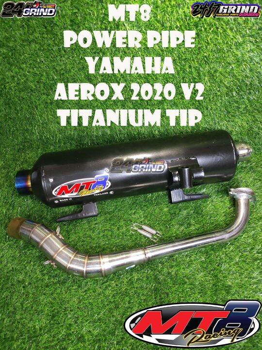 MT8 POWER PIPE YAMAHA AEROX V2 2020 TITANIUM TIP THAILAND MADE | Lazada PH