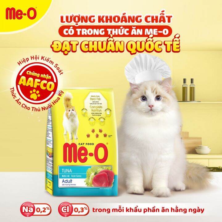 MeO Me-O Me0 Me-0 Adult Tuna flavor 350g thức ăn hạt khô cho mèo trưởng ...