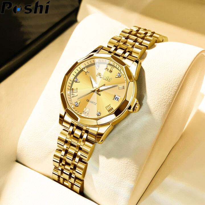 Original POSHI New Women's Fashion Watches Women Casual Elegant Alloy ...