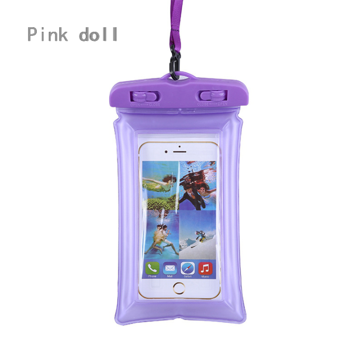 Pink Doll Floating Inflatable Phone Waterproof Bag Swimming Transparent ...