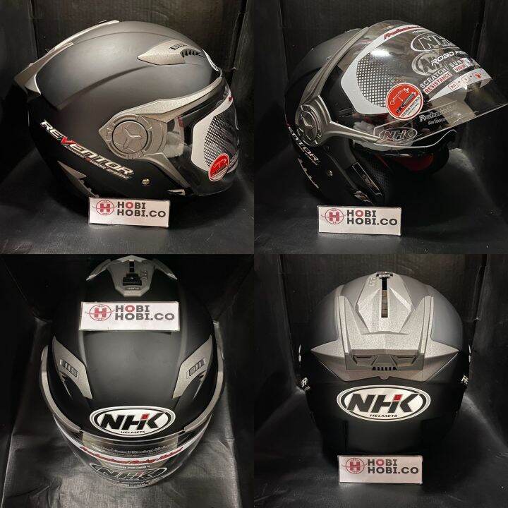 Helm NHK Reventor SOLID Black Doff Polos HELM NHK HALFFACE HELM NHK ...