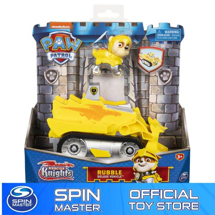 [Original] Paw Patrol Rescue Knights Deluxe Themed Vehicle Rubble Toys for Kids | Lazada