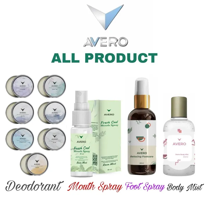 AVERO Mouth Spray | Body Mist | Foot Spray | Deodorant Balm & All ...
