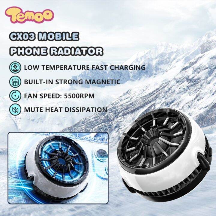 Temoo Magnetic Suction Cx03 Phone Radiator Convenient Portable Heat Sink Game Cooler ...