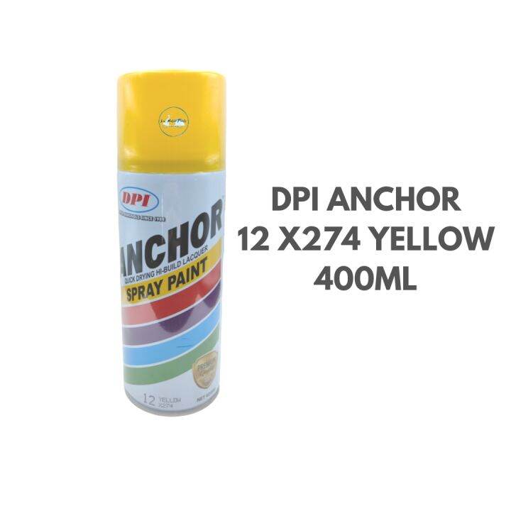 DPI ANCHOR SPRAY PAINT 12 YELLOW 400ML | Lazada
