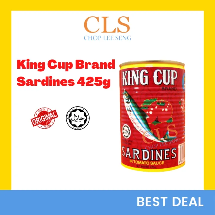 CLS King Cup Brand Sardine Sardin Dalam Tin Kingcup Sardines In Tomato ...