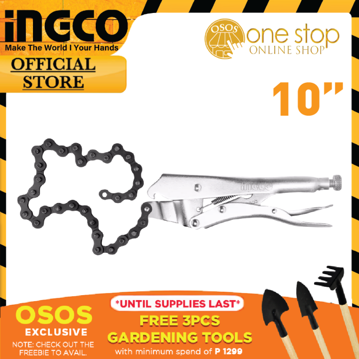 Ingco Original Chain Clamp Locking Plier 10inches HCLP0210 with FREE ...