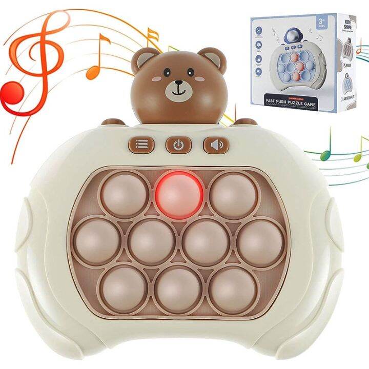 Light Up Quick Push Game Console Electronic Handheld Pop It Fidget Toy ...