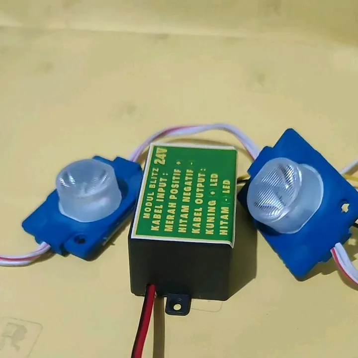 MODUL LAMPU LED BLITZ 24VOLT +2 LED MATA SATU ICEBLUE | Lazada Indonesia