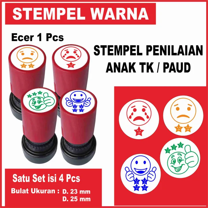 Stempel Warna Penilaian Anak PAUD TK | Lazada Indonesia