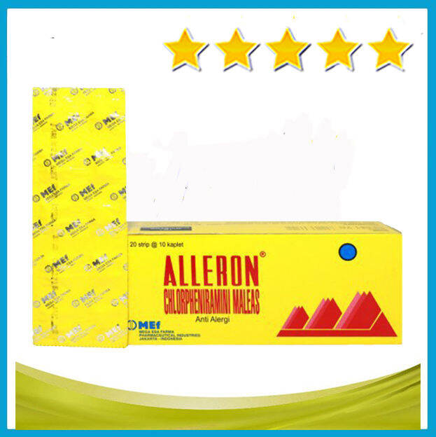 Alleron 4 Mg 1 Strip 10 Kaplet - Obat Alergi Gatal Gatal Biduran ...