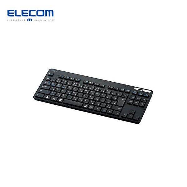 ELECOM Bluetooth Keyboard Compact TK-FBM119KBK Thin Membrane Type Antibacterial Up to 3 Units ...