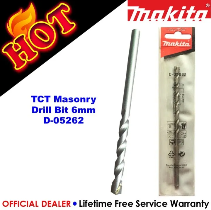 Makita TCT Masonry Drill Bit 6mm D-05262 Original | Authentic | MC ARC ...