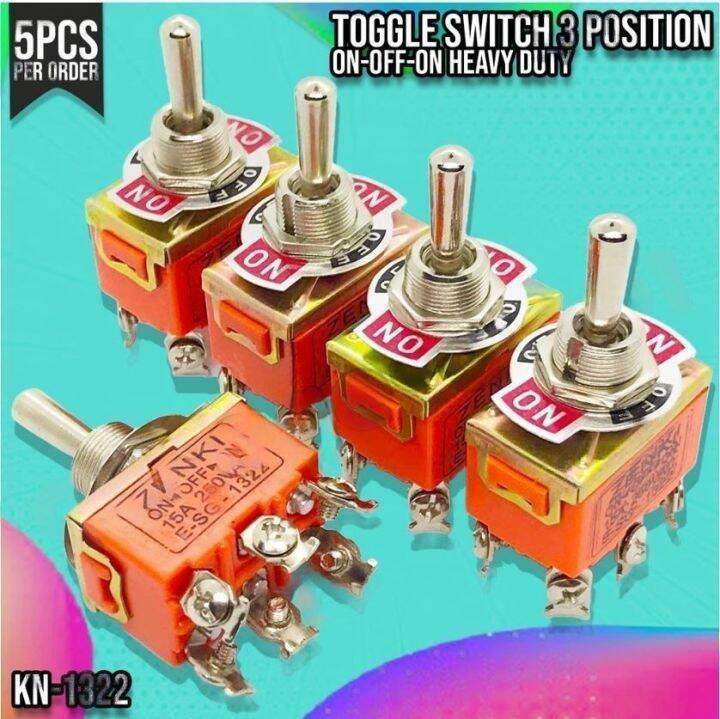 ⚡⚡5PCS 15A/250VAC on/off/on 3 Position DPDT Toggle Switch | Lazada PH