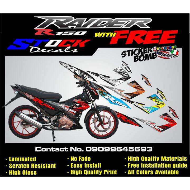 【Ready Stock】 RAIDER 150 carb stock sticker decals 2 Reborn | Lazada PH