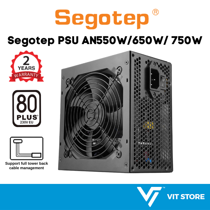 Segotep AN550W, AN650W, AN750W ATX PSU | 80 Plus, Non-Modular (550W ...