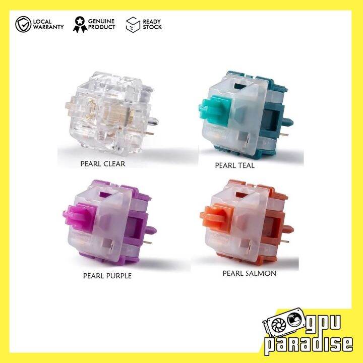 TECWARE PEARL MECHANICAL KEYBOARD SWITCHES - 35 PCS ( CLEAR / TEAL ...