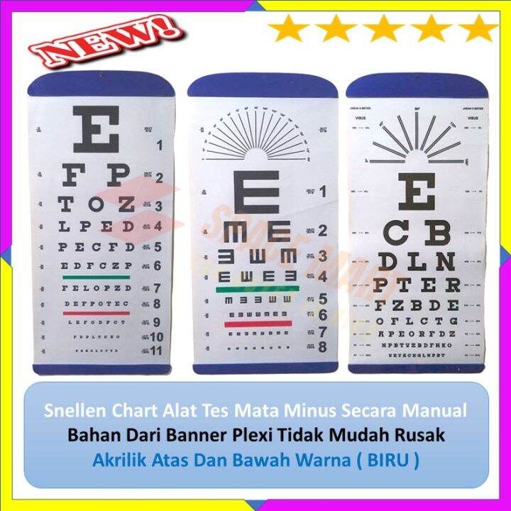 Snellen Chart Alfabet Snellen E Chart Visus Terapi Pengelihatan alat ...