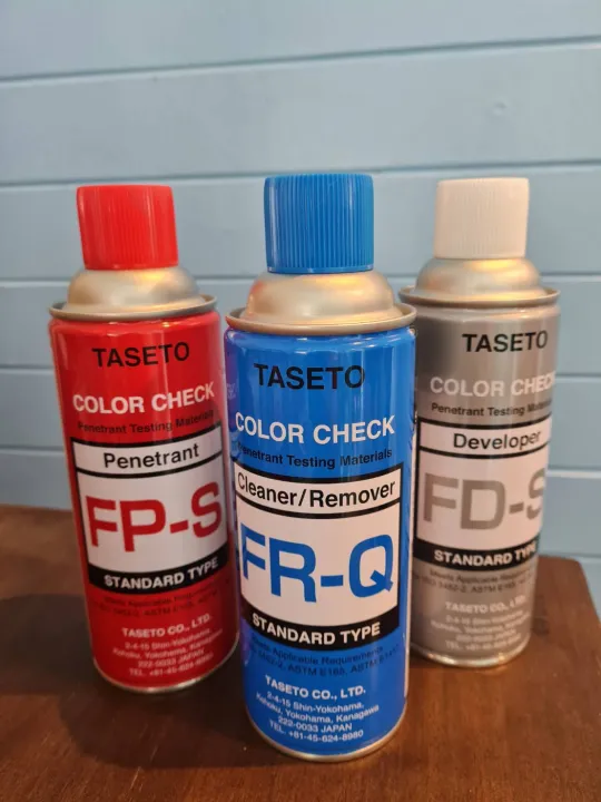 TASETO สเปรย์ทดสอบรอยร้าวแนวเชื่อม( 3 กระป๋อง สีแดง สีฟ้า สีขาว)**จัด ...