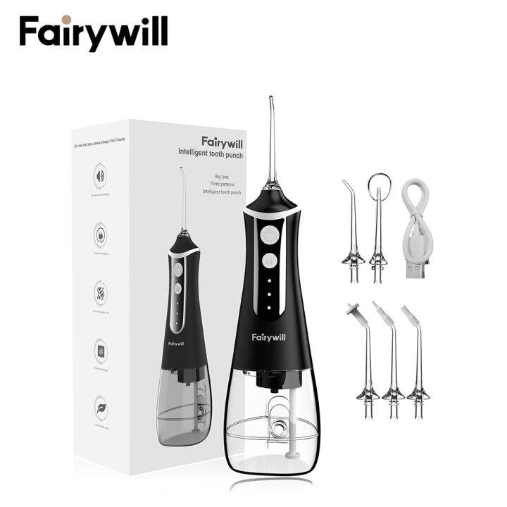 Fairywill L10 ไหมขัดฟันพลังน้ำ 300ml ถังเก็บน้ำ 5 หัวฉีด | Lazada.co.th