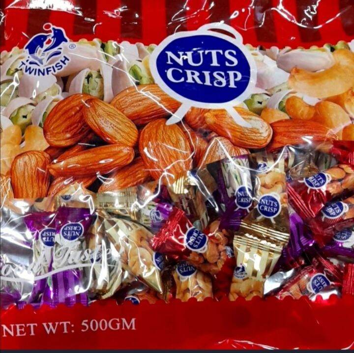 + NUTS CRISP™ ขนมถั่วตุ๊บตั๊บ อัลมอนด์กับเม็ดมะม่วงหิมพานต์ 8ตลาดกิมหยง8 X 1 ห่อ | Lazada.co.th