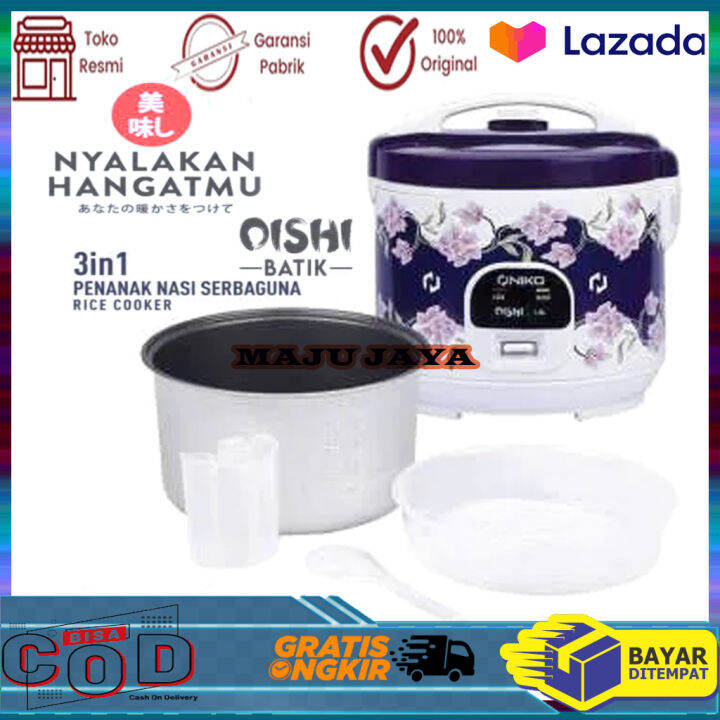 Magic Com Niko Oishi Batik 1,8 Liter Rice cooker niko magicom tutup ...