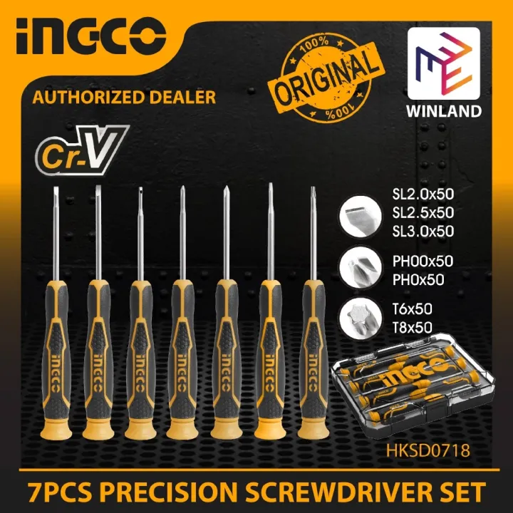 INGCO Precision Screwdriver 7pcs Screw Driver / SET HKSD0718 *WINND ...