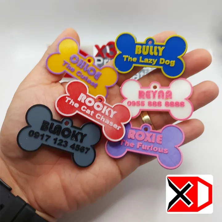 Personalized 3D Printed Bone Dog Tags For Dog Collar Anti Lost Dog Personalized 3D Printed Bone Dog Tags For Dog Collar Anti Lost Dog