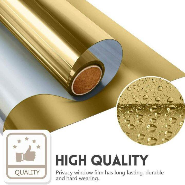 Gold Window Film Silver Reflective One Way Mirror Window Film Mirrored ...