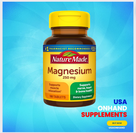 USAOnhand Nature Made, Magnesium, 250 mg, 100 Tablets | Lazada PH