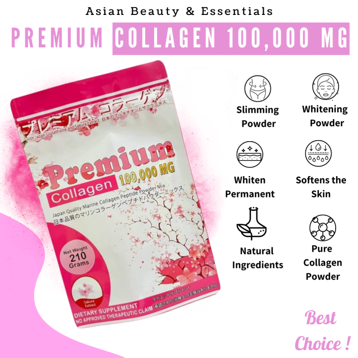 Premium Collagen 100,000 MG Japan Quality Marine Collagen Powder Mix ...