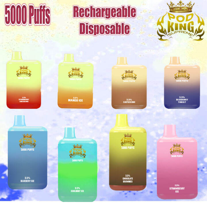 P.O.D KING 5000 P.U.F.F.S RECHARGEABLE/DISPOSABLE | Lazada PH