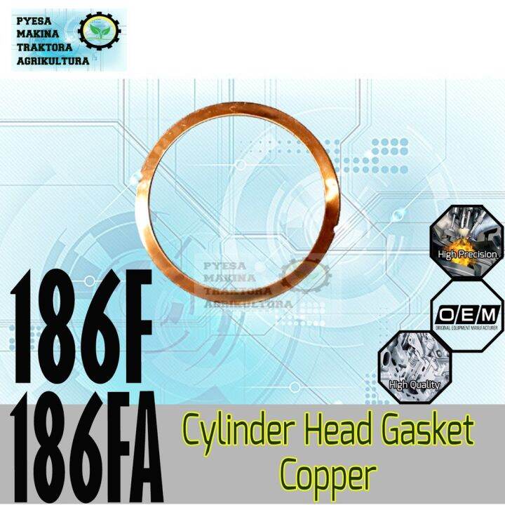 186f 186fa Cylinder Head Gasket Copper Air Cooled Diesel ENgine | Lazada PH