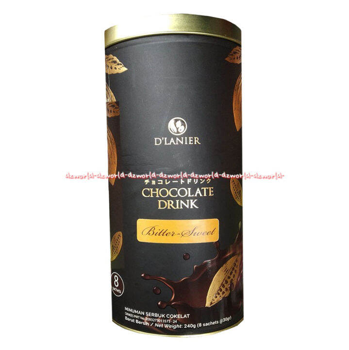 D'Lanier Chocolate Powder Drink Bitter Sweet 30g 8Sachet Dlanier D-lanier Minuman Serbuk Cokelat ...