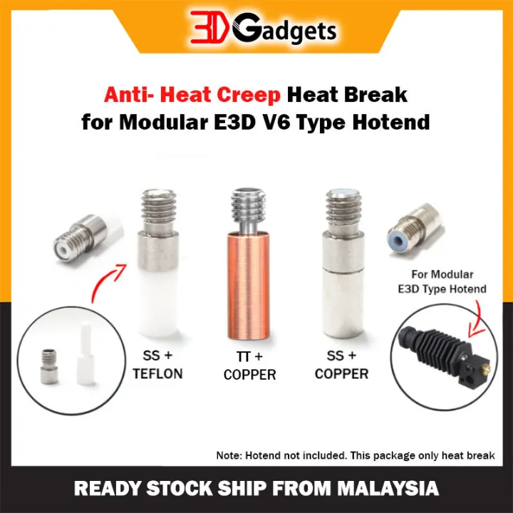 Anti- Heat Creep Heat Break for Modular E3D V6 Type Hotend 3D Printer ...