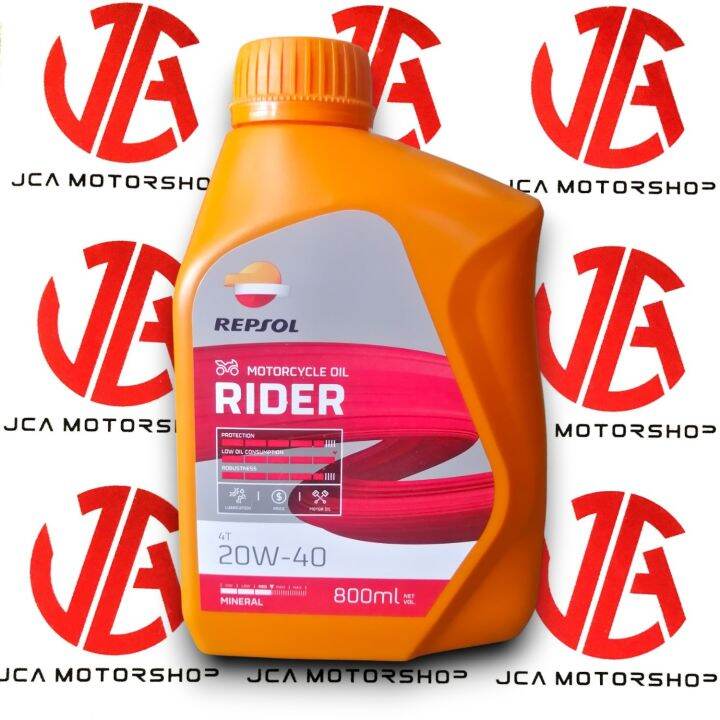 ORIGINAL REPSOL RIDER ENGINE OIL 4T MOTORCYCLE MINERAL 20W-40 800ML ...