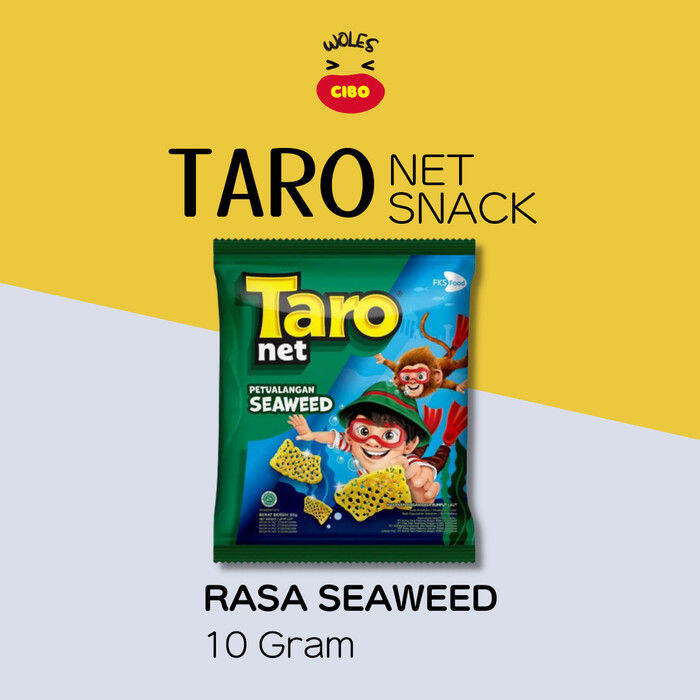 TARO Net Rasa Seaweed 10gr Snack Renceng Enak Camilan Asin Gurih Murah ...