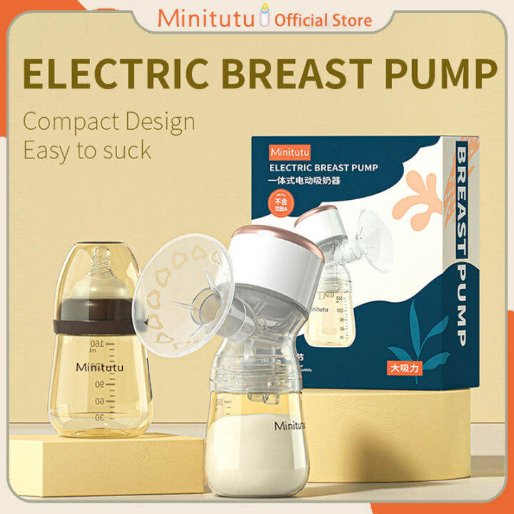 Minitutu portable electric breast pump all-in-one machine for single-sided breast pumping with ...
