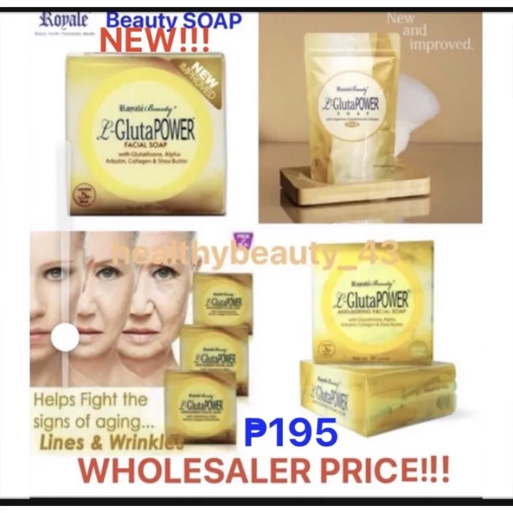 Peachess 100 AUTHENTIC !ROYALE L- GLUTA POWER FACIAL SOAP (YELLOW) W ...