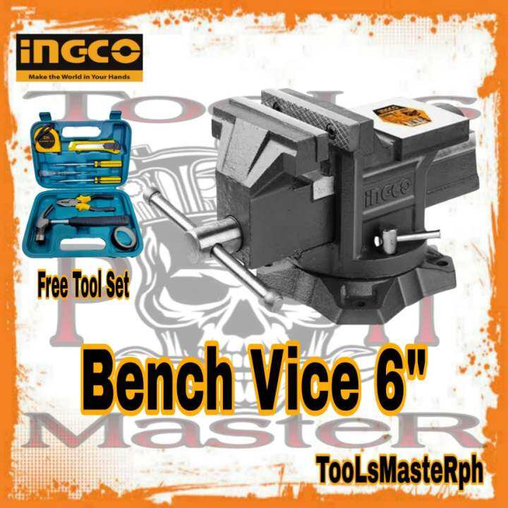 INGCO Bench Vise 6" HBV086 With Free Tool Set | Lazada PH