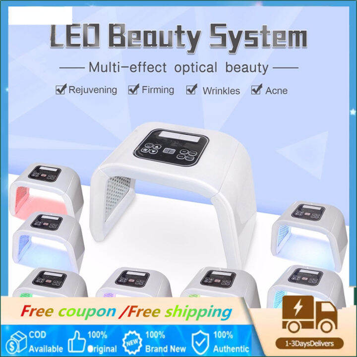 7 Color PDT Led Facial Mask Light Therapy Skin Rejuvenation Device Spa ...