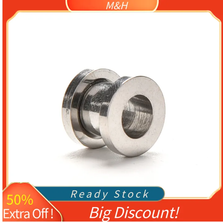Mandh 1 Pcs Ear Expander Stainless Steel Screw Ear Plug Tunnel Stretcher